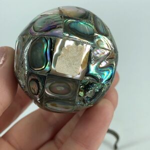 Art | Vintage Abalone Inlay Shell Egg On Stand | Poshmark